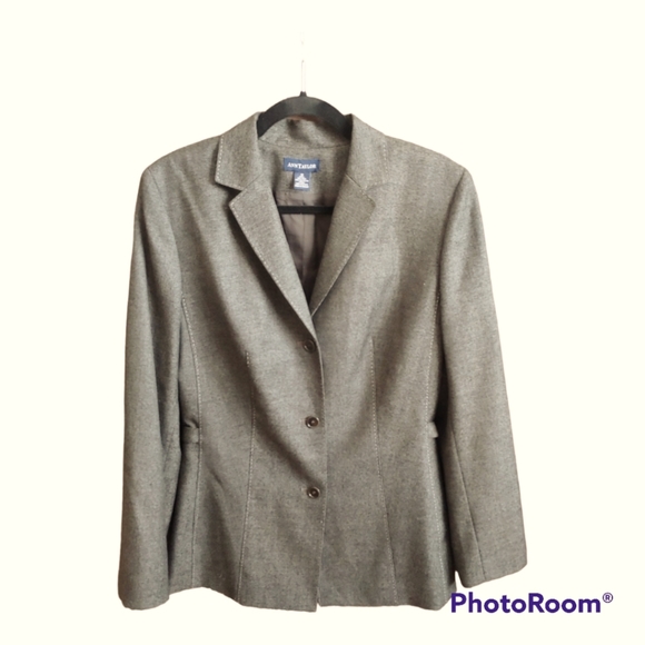 Ann Taylor | Jackets & Coats | Ann Taylor Size 2 Charcoal Gray Jacket ...